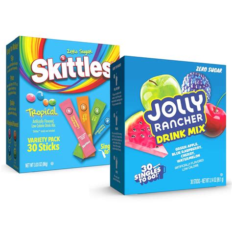 Jolly Rancher And Skittles Tropical Drink Mix Variety Pack