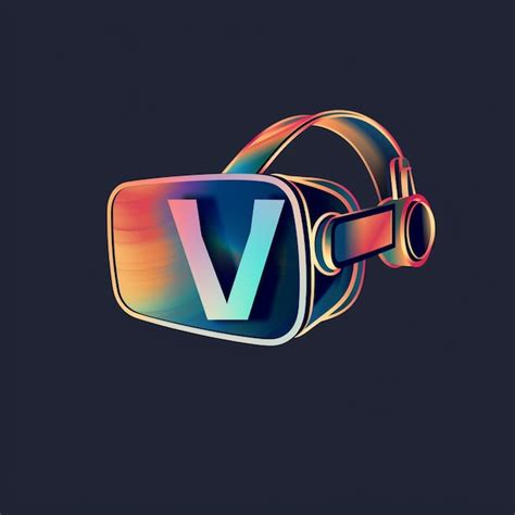 Virtual Reality Vector Logo Mockup Isolated On Background Premium AI