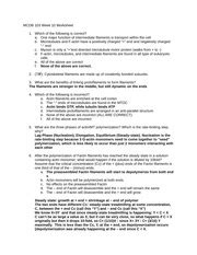 MCDB 103 Week 10 Key MCDB 103 Week 10 Worksheet 1 Which Of The