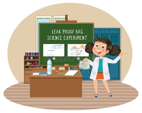 Leak Proof Bag Science Experiment Stock Vector Illustration Of