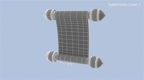 3d Scroll Note Cartoon Style Turbosquid 2101313