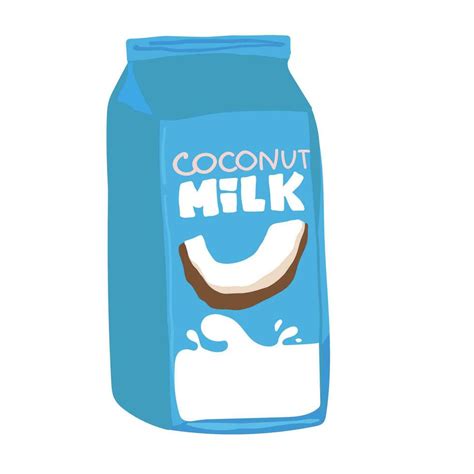 Coconut Milk Bottle Icon Cartoon Vector Vegetable Milk Vegetarian