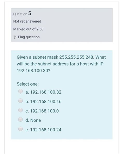 Solved Question 5 Not Yet Answered Marked Out Of 2 50 P Flag Chegg