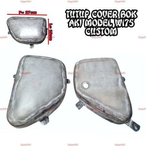 Cover Tutup Bok Aki Accu Samping Bahan Custom Model Kawasaki W175 W 175