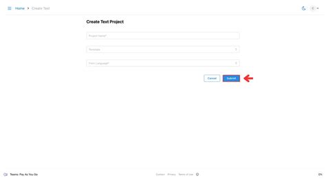 5 Start Your First Text Translation Documentation