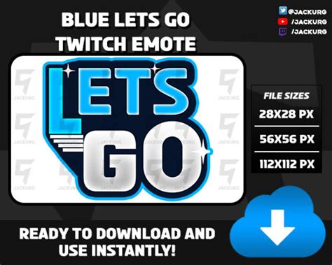 Blue Lets Go Emote Twitch Emote Discord Emote Facebook Emote Youtube