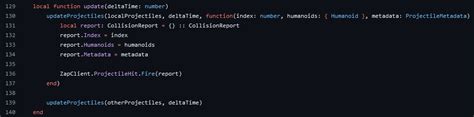 how to handle projectiles client server scripting support developer
