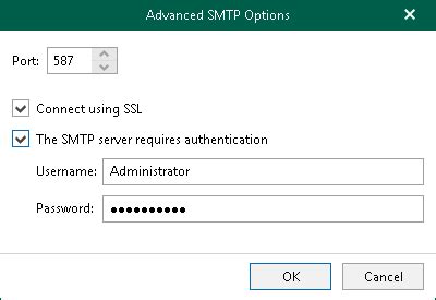 SMTP Server With Basic Authentication Veeam Backup Explorers Guide