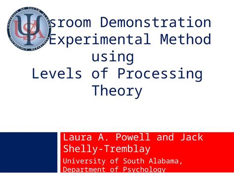 Ppt Classroom Demonstration Of Experimental Method Using Levels Of