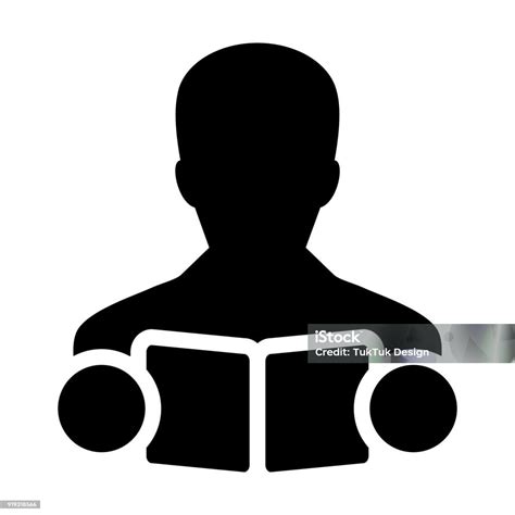 남자 학생 또는 교사 학교 대학 및 대학 교육 문양 그림 기호에 대 한 사람 프로필 아바타 책 아이콘 벡터 개인 지도 교사에 대한 스톡 벡터 아트 및 기타 이미지 Istock