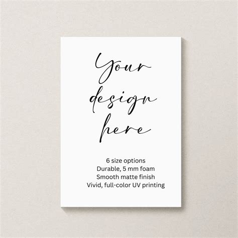 Custom Foam Board Event Signs Personalized Wedding Birthday Bridal