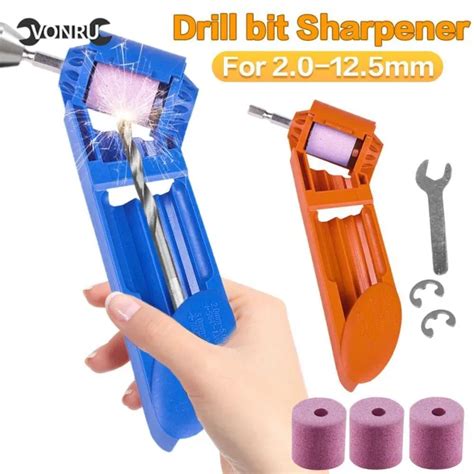 Portable Drill Bit Sharpener Corundum Grinding Wheel Tool Corundum