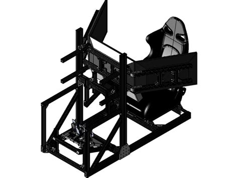 Extruded Aluminum Sim Racing Cockpit 3d Cad Model Library 54 Off