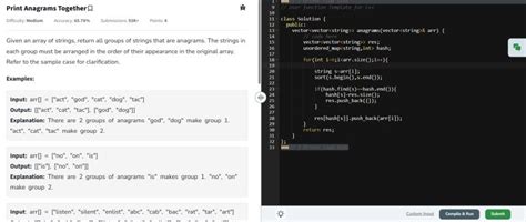 Yerra Akash On Linkedin Codingjourney Geeksforgeeks Day48 Groupanagrams Stringmanipulation