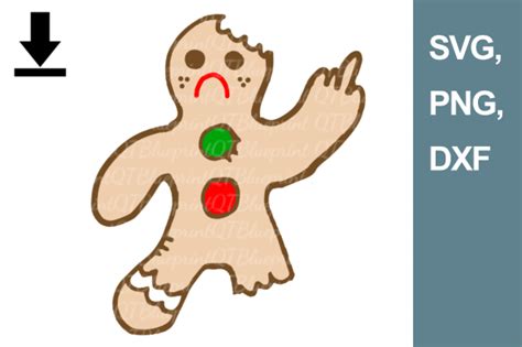Naughty Gingerbread Man Svg Christmas Graphic By Qtblueprint