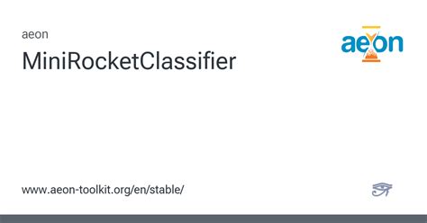 Minirocketclassifier Aeon 130 Documentation