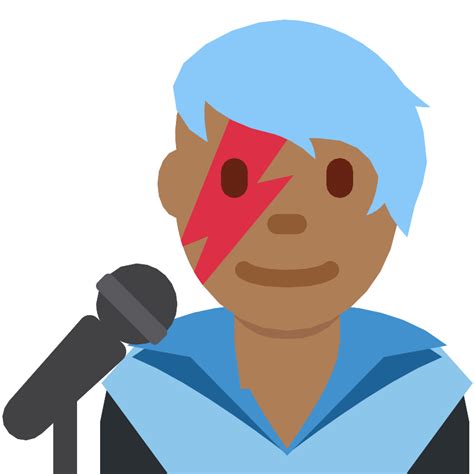 Man Singer Medium Dark Skin Tone Vector Svg Icon Svg Repo