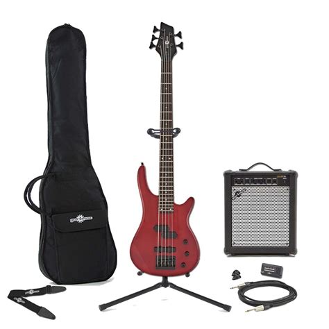 Disc Lexington 5 String Bass Guitar 35w Pack Trans Red At Gear4music