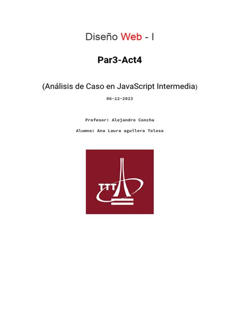 Par3 Act4 Ana Aguilera Pdf Modelo De Objeto De Documento Script