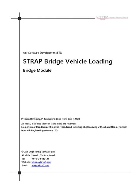 Strap Vehicle Loading Bridge Module Pdf Bridge Bending