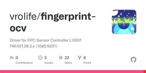 GitHub Vrolife Fingerprint Ocv Driver For FPC Sensor Controller L 0001 FW 021 26 2 X 10a5 9201