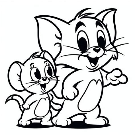Kedves Tom és Jerry Színező Ingyenes Letöltés Nyomtatás Vagy Színezés