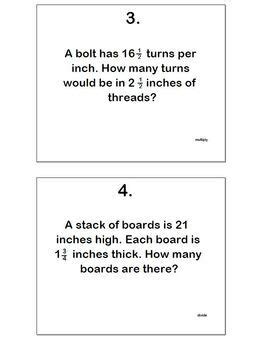DIGITAL Add Subtract Multiply Divide Fractions Word Problems Smartboard KEY