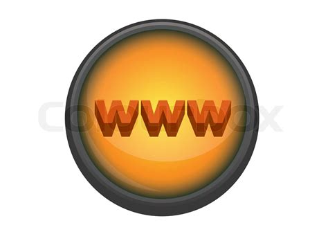 World Wide Web Button Stock Vector Colourbox