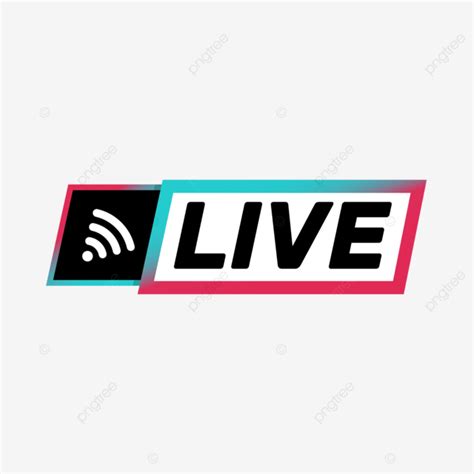 Tiktok Live Streaming Button Design On Transparent Background Vector Video Streaming Tiktok