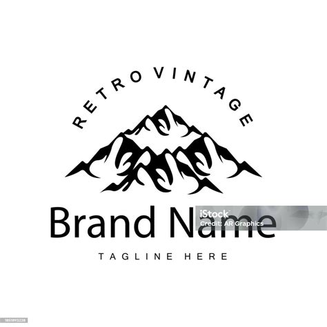 Desain Logo Gunung Template Lansekap Vektor Ilustrasi Sederhana Siluet