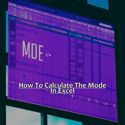 how to find the mode in excel manycoders