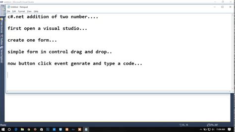 Addition Of Two Numbers In Cnet Youtube