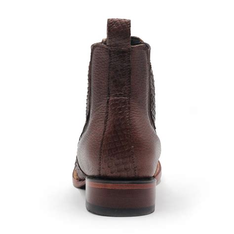 Botin Vaquero Piton Chocolate Para Hombre Bayo Boots Guga Boots