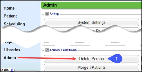 Delete A Patient Or A Person