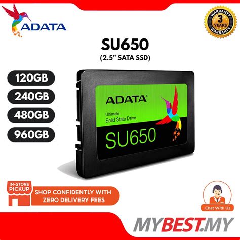 ADATA Ultimate SU650 120GB 240GB 480GB 960GB SSD SATA Shopee Malaysia