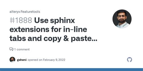 Use Sphinx Extensions For In Line Tabs And Copy Paste Functionality