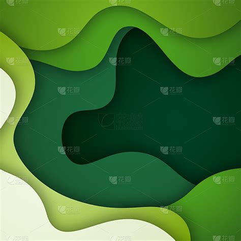 3d抽象背景和剪纸形状，矢量插图