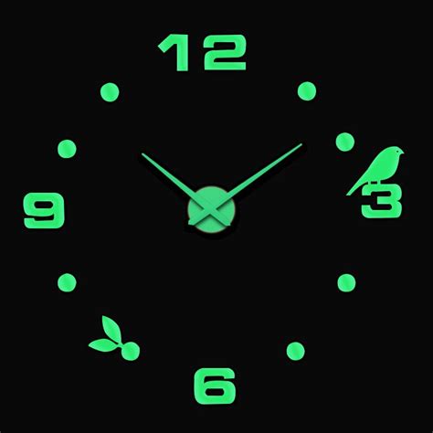 Fun Luminous Large Wall Clocks 3d Diy Mirror Surfa Vicedeal