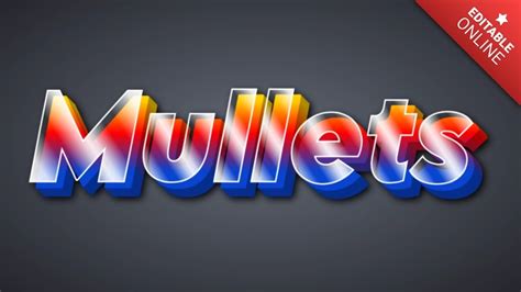 Mullets Future 3d Text Effect Generator