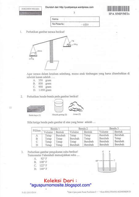 Soal Un Ipa Smp 2014 13 Pdf