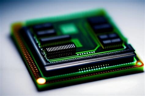 Premium Ai Image Electronic Circuit Board Computer Chip Ram Closeup