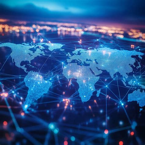 Global Ai Network Connecting The World Digitally Stock Illustration Illustration Of Dataflow