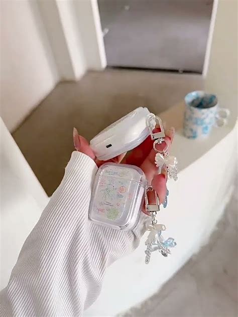 에어팟 Airpods Pro 1 2 3 세대 해파리 바다 투명 비즈 리본 키링 케이스 에어팟케이스 해파리케이스 에어팟키링