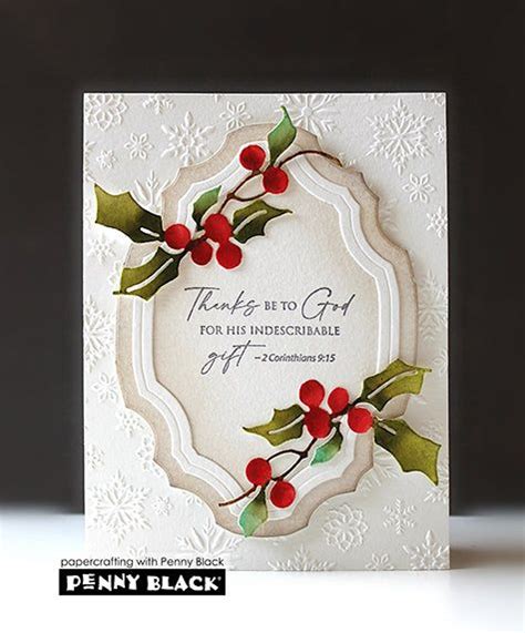 Penny Black Classy Frames Die Black Christmas Cards Penny Black