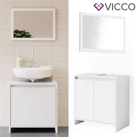 Vicco Badmöbel Set Emma Weiß