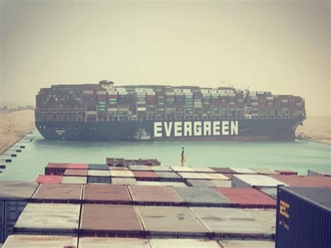 Ship Blocks Suez Canal After Gust Of Wind Knocks It Off Course Today