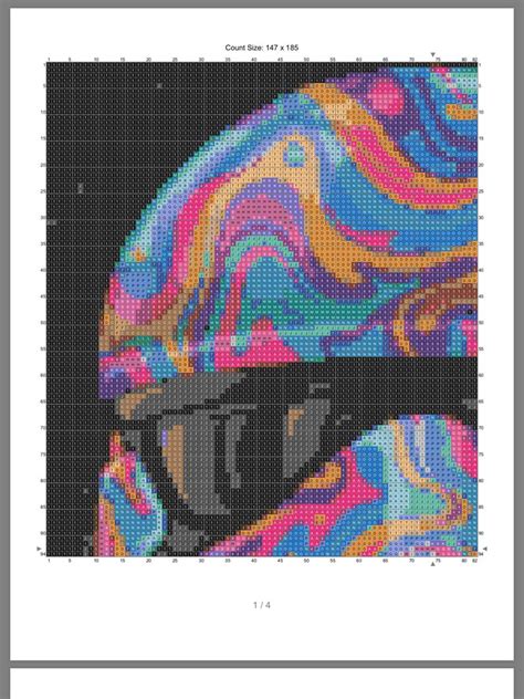 Red Storm Trooper Psychedelic Perler Bead Pattern Etsy Uk