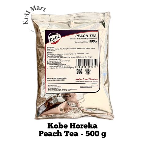 Jual Kobe Peach Tea 500 Gr 1 2 Kg Serbuk Bubuk Teh Persik 500g Gram