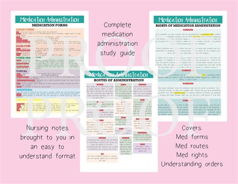 Medication Administration Nursing Notes Etsy