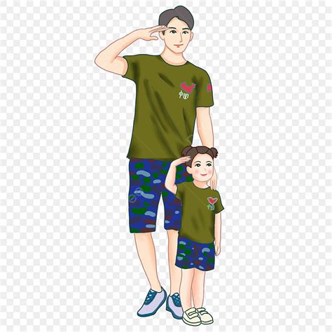 아버지와 딸이 경례 아버지 딸 경례 Png 일러스트 및 이미지 에 대한 무료 다운로드 Pngtree